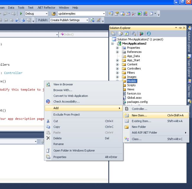 Mvc 4 Entity In Sql Server